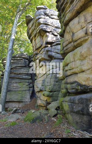 The high stone in the Koenigshainer mountains Stock Photo - Alamy