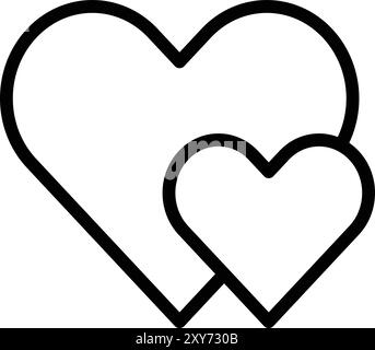 Vector sign two hearts Stock Vector Image & Art - Alamy