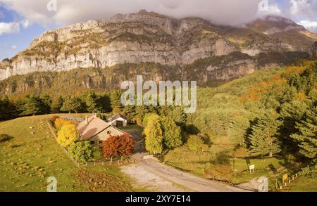 Mountain refuge of Gabardito, Hecho valley, western valleys, Pyrenean ...
