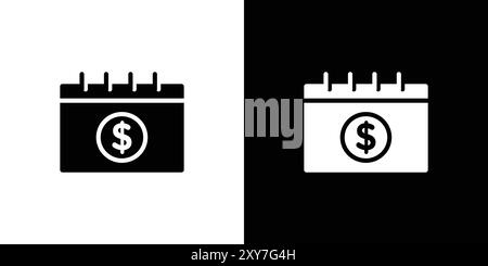 Payday icon set in black and white color. simple flat vector Stock Vector Image & Art - Alamy