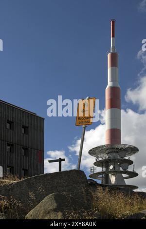 Brocken summit with television tower Stock Photo - Alamy