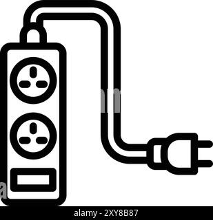 extension cord simple vector icon illustration in flat design Stock ...