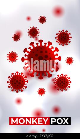 Monkeypox virus cell. Mpox outbreak medical wide banner background ...