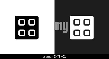 Apps icon logo sign vector outline in black and white color Stock ...