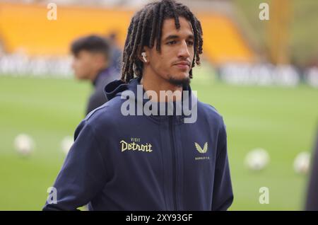 Hannibal Mejbri of Burnley arrives at stadium ahead of the Premier ...
