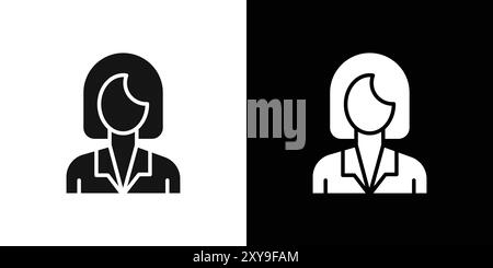 Woman CEO Icon. Girl Lady Female Manager Boss Employer Worker Employee ...