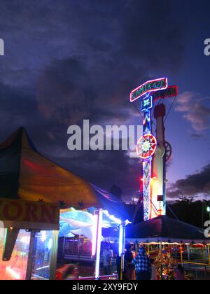 The Kamikaze ride at the Loja Fair in Ecuador Stock Photo - Alamy