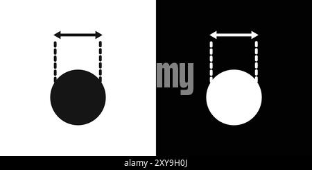 Size measure thin black line icons set vector illustration. Outline ...