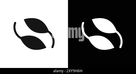 falcate icon logo sign vector outline in black and white color Stock ...