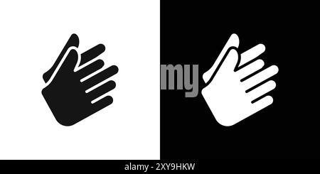 hand washing icon logo sign vector outline in black and white color ...