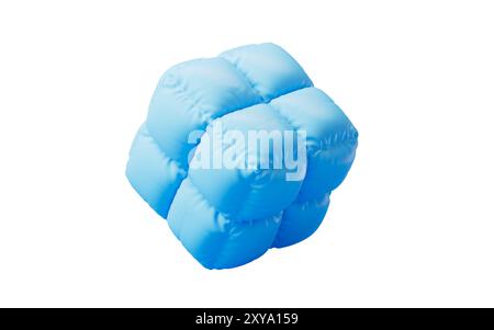Inflatable soft balloon cube, 3d rendering. 3D illustration Stock Photo ...