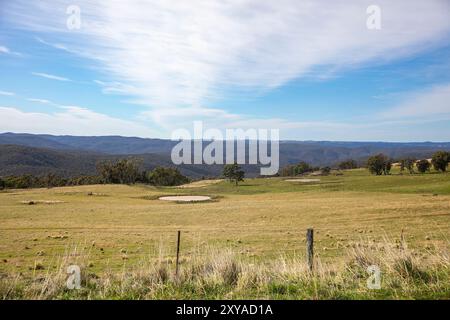 Countryside and farming land Abercrombie River national park near ...