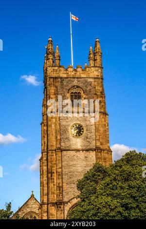 Outside Steeple Tower St Andrew's Church Plymouth Devon England. Church ...