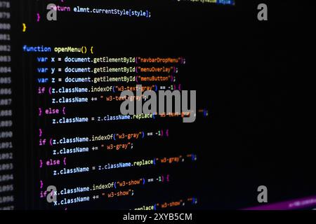 Programming code abstract screen of software developer. Computer script ...