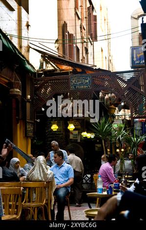 The iconic El Fishawy café in Islamic Cairo, Cairo, Egypt Stock Photo ...
