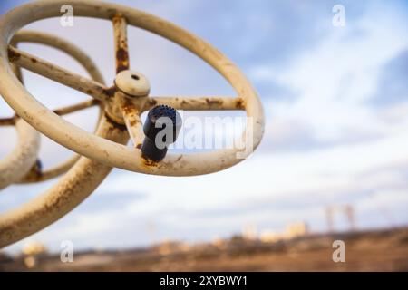Old rusted steering wheel Stock Photo - Alamy