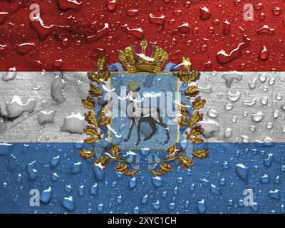 Flag of Samara with rain drops Stock Photo - Alamy