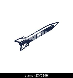 Retro Vintage Flying Missile Rocket Weapon Bomb for Force Army Military ...