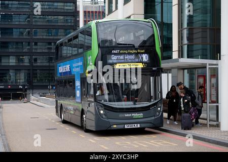 National Express West Midlands X10 bus service, Centenary Square ...