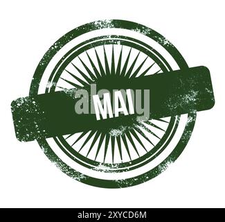 May - green grunge stamp Stock Photo - Alamy