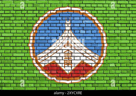 flag of Kinmen painted on brick wall Stock Photo - Alamy