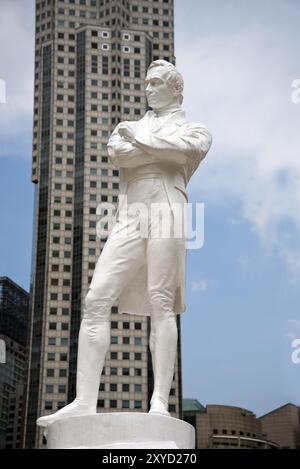 Raffles Statue, Singapore, Asia Stock Photo - Alamy