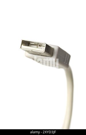 Computer plug in front of a white background Stock Photo - Alamy