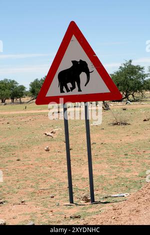 Traffic sign in Namibia Africa Stock Photo - Alamy