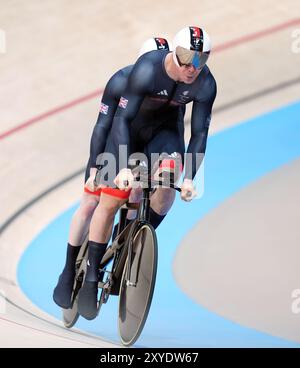 Great Britain's James Ball and pilot Steffan Lloyd on the podium with ...