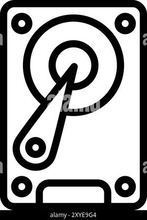 Set Of 9 simple editable icons such as Hard drive, Joystick, Cable ...