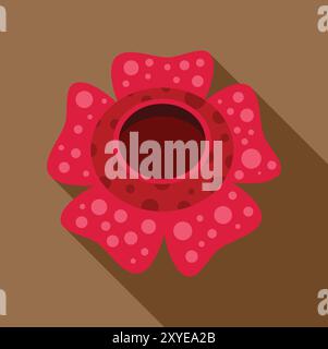 Rafflesia flower growing in wild jungle icon outline vector Stock ...