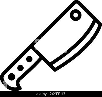 Stylish butcher kitchen knife vector illustration Stock Vector Image ...