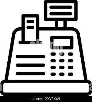 Cashier icons set. Outline set of cashier vector icons for web design ...