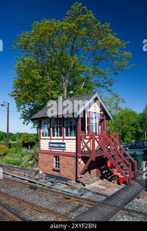 Restored signal box at Tenterden Town station on Kent & East Sussex ...
