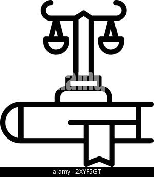 Law Simple vector icon. Illustration symbol design template for web ...