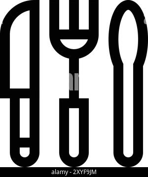 Cutlery Simple vector icon. Illustration symbol design template for web ...
