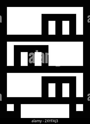 Bookcase Simple vector icon. Illustration symbol design template for ...