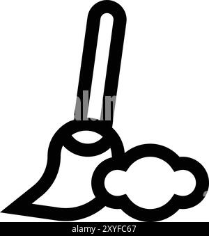 Broom Simple vector icon. Illustration symbol design template for web ...