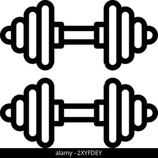 Barbell Simple vector icon Stock Vector Image & Art - Alamy