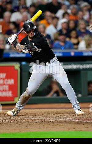 Chicago White Sox catcher Korey Lee warms up in the bullpen before a ...