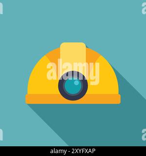 Yellow mining helmet with a bright light attached, essential gear for ...