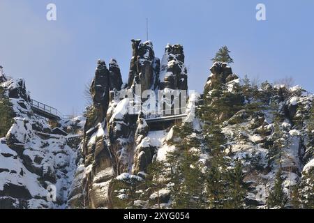 The nuns rocks in the Zittau Mountains in Saxony The nuns rocks in the ...