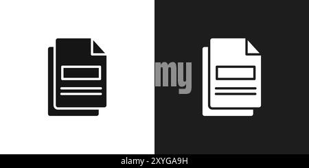 Duplicate icon logo sign vector outline in black and white color Stock ...