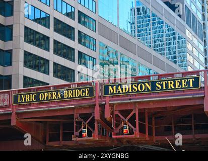 Street Name signs on the bridges over the Chicago River Stock Photo - Alamy