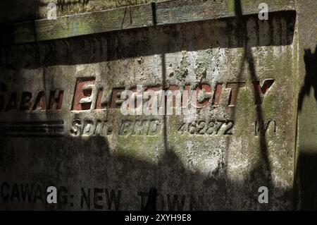 Sabah Electricity Sign on concrete base Stock Photo - Alamy