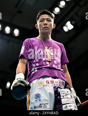 Tokyo, Japan. 22nd Aug, 2024. Tenshin Nasukawa, left, and WBO super ...