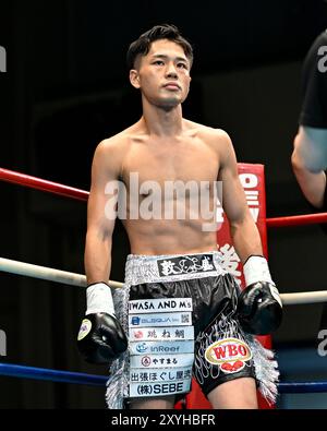 Tokyo, Japan. 22nd Aug, 2024. Japan's Kai Watanabe enters the ring ...