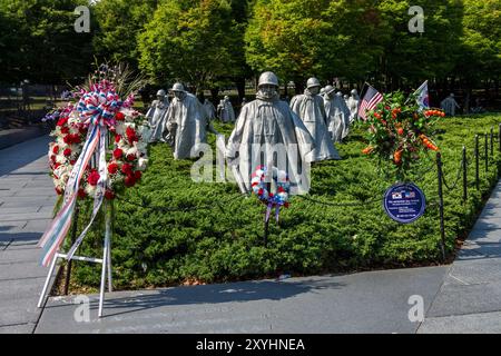 Solider Statues at Korean War Memorial in Washington DC, USA Stock ...