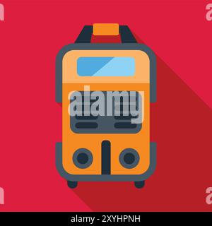 Red electric generator front view concept Stock Vector Image & Art - Alamy
