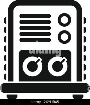 Antique radio black glyph icon Stock Vector Image & Art - Alamy